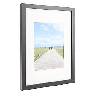 Aynoo 11x14 Picture Frame Black Display Photos 8x10 Picture Frame with Mat or 11x14 Without Mat, Wood Picture Frames 11x14 with Mat for 8x10 Picture Frames (1Pack)