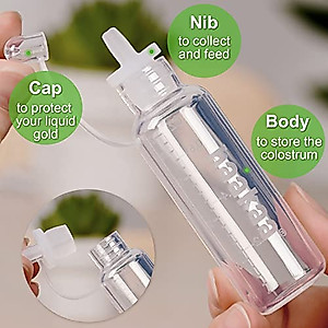 haakaa Colostrum Collector Set 20ml/2pk | Silicone Colostrum Syringes for Baby Breast Milk Catcher | Ready-to-Use Pack | Collect Store & Feed Colostrum | Breastfeeding Essential for Newborn Babies