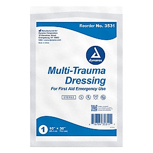 Medique 66901 Medi-First Multi-Trauma Dressing, 10-Inch X 30-Inch 1-Dressing, white