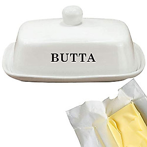 Butter Dish with Lid | Perfect Gift for Cooks | LARGE - Fits Block of Butter or 2 Sticks