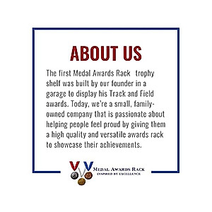 3ft Medal Awards Rack Premier Trophy Shelf- Trophy, Plaque and Medal Display (Black)