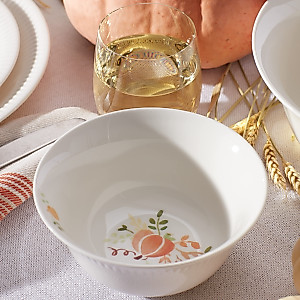 Lenox Porcelain 893728 Profile Harvest All-Purpose Bowl Set, 3.2, White, 4-Piece