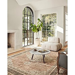 SURYA Becki Owens x Lila Medallion Area Rug, 5'3" x 7', Tan
