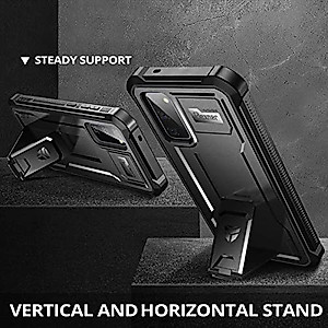 Dexnor for Samsung Galaxy S20 FE Case, [Built in Screen Protector and Kickstand] Heavy Duty Military Grade Protection Shockproof Protective Cover for Samsung Galaxy S20 FE 5G, 6.5 inch Black