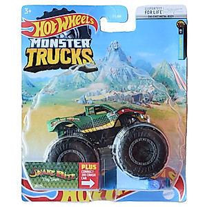 Hot Wheels Monster Trucks Snake Bite, Connect and Crash Car, Snake Bite