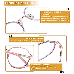 DUCO Blue Light Glasses For Women Computer Glasses Blue Ray Blocking Glasses For Men Womens Fashion Eyeglasses W014