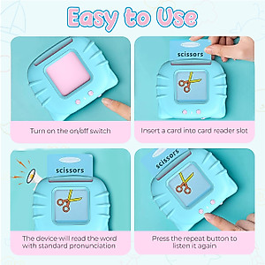 QuTZ Toddler Toys for 2 3 4 5 Year Old Boys and Girls, Autism Sensory Toys for Autistic Children, Learning Montessori Toys, Speech Therapy Toys, 224 Sight Words Talking Flash Cards