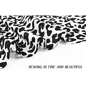 GERINLY Animal Print Shawl Wraps Zebra & Leopard Pattern Silky Scarf for Women Fashion Print Accessory (Black)