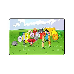 Bfdi Battle for Dream Anime Rug Soft Flannel Carpet 3D Non-Slip Area Rug Art Floor Mat Doormats Decorative Rugs for Bedroom Living Room 36"X24"