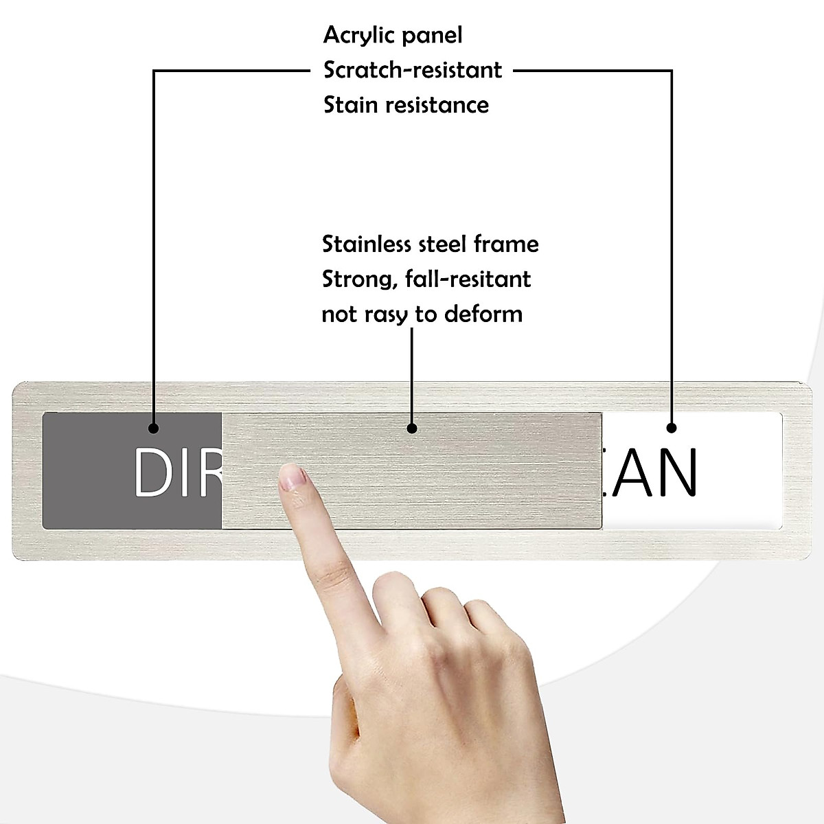 Clean Dirty Sign,Clean Dirty Stainless Steel Dishwasher Magnet Sign,Dish Wash Silder Sign Magnet for Kitchen,Kitchen Dishwasher Magnets Sign, No-Scratch Strong Magnets, Dirty Clean Dishwasher Magnet with 3 Double-Sided Stickers