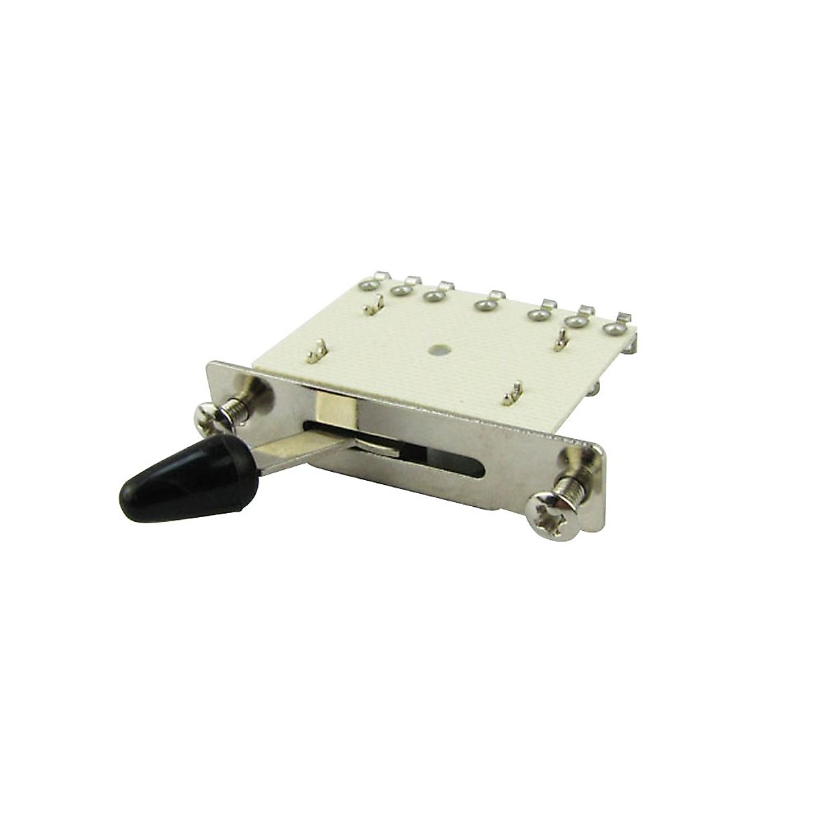 Musiclily Imported Style Metric 5 Way Guitar Toggle Switch Pickup Selector for Fender Tele Telecaster Replacement, Black and White Tips(Pack of 2)