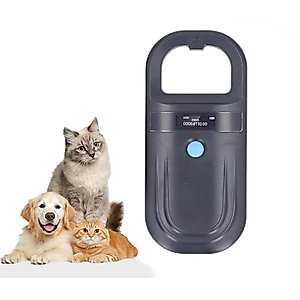 Pet Microchip Scanner, ISO11784/85/FDX-B/EMID Animal Handheld Reader,134.2kHz Pet ID Scanner Rechargeable Animal Chip Registration, for Dog/Pet/Cat/Pig/Animal. (Black)