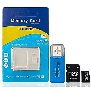Micro SD Card 1 Tb | USB Adapter | SD Card Adapter | Pack of 3 | 10MB/s Transfer Rate | Plug and Play | All OS Compatible | Reliable and Stable Products | Large Storage Capacity (Blue)