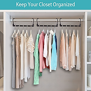 Closet Organizers and Storage 15 Pack Sturdy Space Saving Hangers for Clothes Dorm Room Essentials Smart Two Uses Hanging Closet Organization Hanger