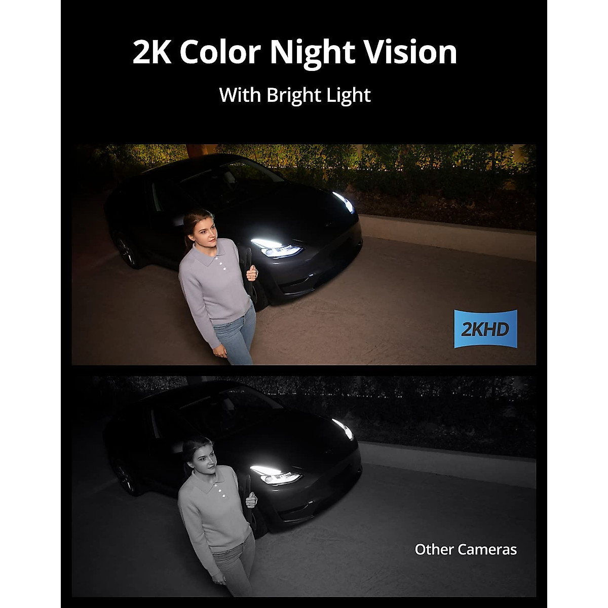 eufy Security Wired Wall Light Cam S100, Security Camera Outdoor, 2K Camera with 1200-Lumen Light, Color Night Vision, Motion Activated Light, AI Detection, IP65 Waterproof, Floodlight Camera