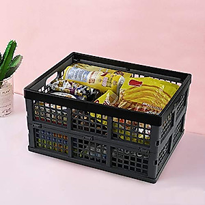 AnnkkyUS 3-Pack Collapsible Storage Crate Bins, 30 Liter Foldable Plastic Crates