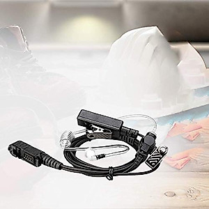 Retevis Surveillance Walkie Talkie Earpiece with Mic, Compatible with Motorola XPR3300e XPR3300 XPR3500e XPR3500 XIR P6600 DP2400 DP2600 E8600 Walkie Talkies, Acoustic Tube 2 Way Radio Headset(1 Pack)