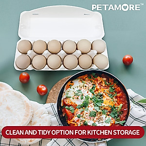 36 White Pulp Egg Cartons Holds 12 Small to Jumbo size Eggs - Strong Sturdy Reusable egg cartons bulk with flat top for personalized egg cartons-Cute egg crates for chicken quail duck goose eggs