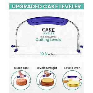 65PCs Cake Decorating Kit Baking Supplies Tools with Non-Slip Cake Turntable-Cake leveler- 24 Numbered Icing Piping Tips, Pattern Chart & EBook- Straight & Angled Spatula-30 Piping Bags- 3 Scraper Set