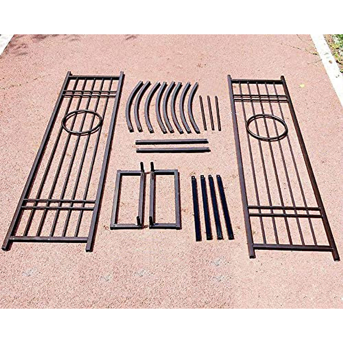 Garden Arch Arbor Metal Trellis Archway Tubular Weatherproof Pergola Wedding Arch, for Roses Support Archway140×230×40cm, 180×230×40cm (Bronze 340x230x40cm)