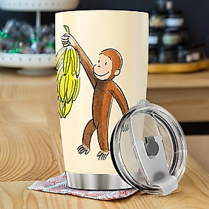 Tumbler Curious Insulated George Steel Banana 20 30 Oz Coffee Stainless