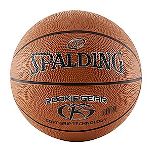 Spalding Rookie Gear Indoor/Outdoor Basketball with Soft Grip Technology, 27.5-Inch