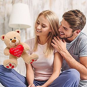 Valentines Day Gifts for Her Him Kids Girlfriend Boyfriend Wife Mom Fiancée, Valentines Gifts for Women, Valentine's Day Teddy Bear - 10 Inches, Funny Cute Stuffed Animal Plush Present for Birthday