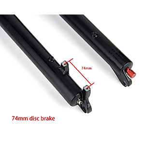 BOLANY 27.5/29inch Bike Suspension Fork 34mm Stanchions 1-1/8 Thread-Less Straight Steerer 120mm Travel MTB Air Fork with Damping Rebound Adjustment (Manual, 27.5inch)