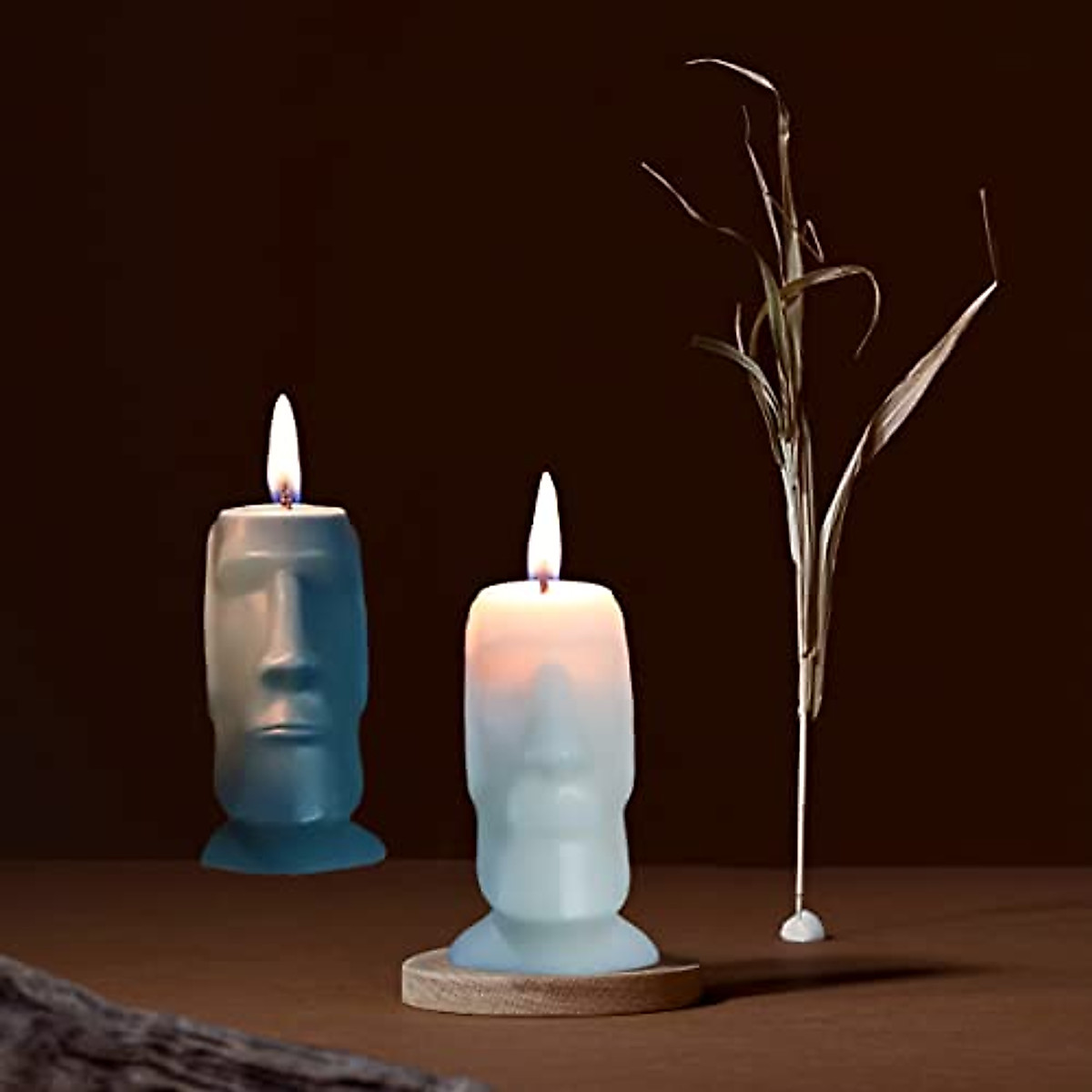 Abstract Human Face Candle Mold, 3D Silicone Candle Molds for Candle Making, Silicone Resin Casting Mold, DIY Epoxy Resin Mold for Soap Crafts, Resin Casting Christmas Home Decor