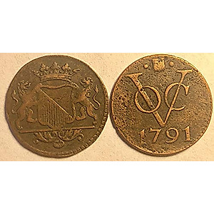 AN 1723-1793 Dutch Indies Trading Company Pirate Era Coins G+