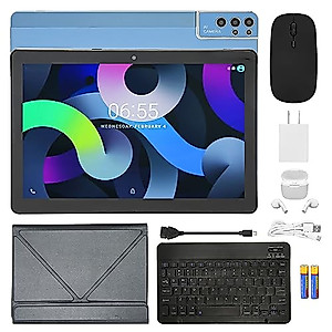 Honio 2 in 1 Tablet, US Plug 100‑240V 5G WiFi 10.1 Inch FHD Gaming Tablet 4GB 64GB (#3)