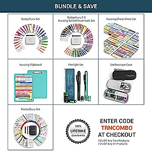 BadgeGuru by Tribe RN - 52 Cheat Sheets on 26 Nurse Badge Cards - Designed by Nurses, for Nurses - Essential for Nurses and Nursing Students - Bonus Access to Our Digital Resource Library