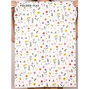 CENTRAL 23 - Floral Wrapping Paper - White Gift Wrap - For Women Girls - Pink Flowers - 6 GiftWrap Sheets For Her - For Wedding Birthday Easter Decorations - Recyclable - Made in the UK