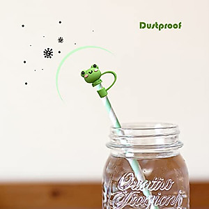 16pcs Straw Covers, Silicone Straw Covers Caps, Cute Straw Covers for Reusable Straws, Straw Tips Cover Drinking Straws and Party Birthday Party Gifts