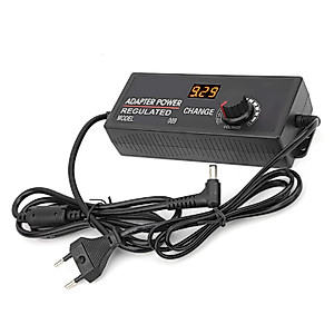 Power Supply Adapter, Power Regulator Adapter Input AC 110-240V Output DC 9‑24V 5A Adjustable Power Switching (US Plug)