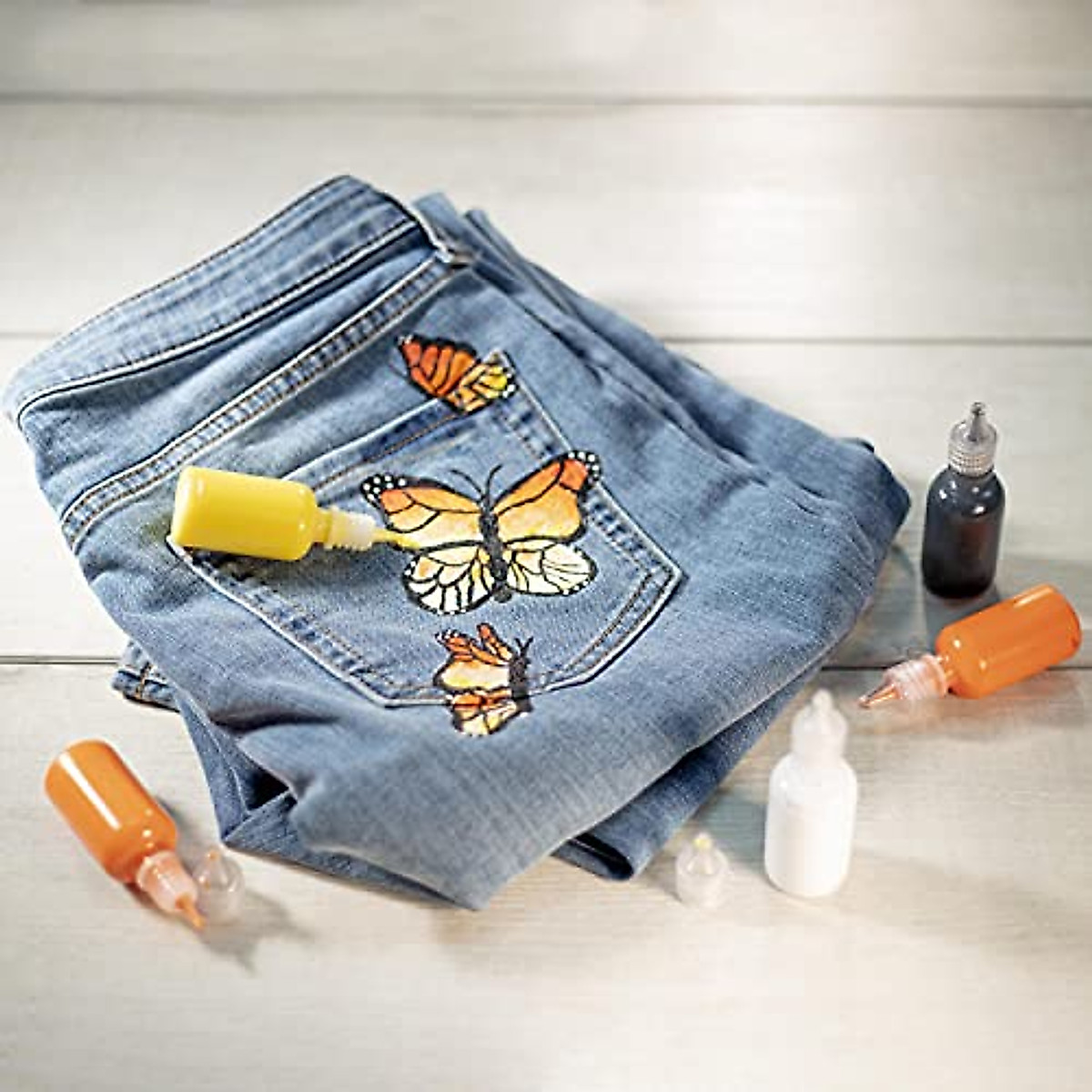 DIY Fabric Paints, Set of 12 Colors, (1oz bottles) Ultra Bright 3D Fabric Paint, Non-Toxic Water-Based and Permanent - Great Craft, Gift, Project - Decorate on Any Surface!