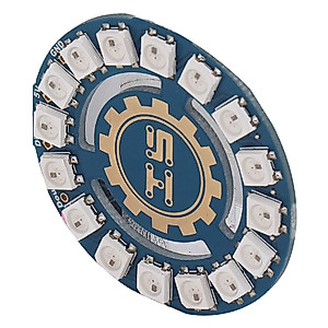 Ring RGB LED, Full Color 800Kbps 2 Pcs Programmable 5V LED Ring Lamp Board for Lighting