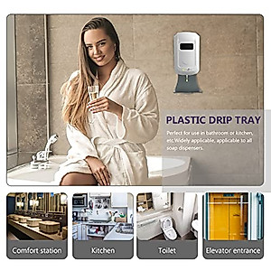 Cabilock 1pc Water Tray Black Stand Bathroom Soap Dispenser Tray Foam Dispenser Drip Tray Soap Dispenser Drip Tray Wall Hotel Droplet Tray Bark Conditioner Dripping Water Plastic