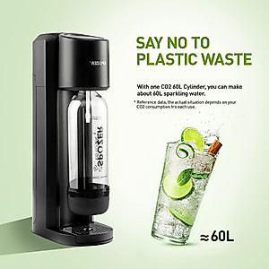 SPOZER Extra Carbonating Bottles For Sparkling Water Makers, 1-Liter Carbonating Bottles, BPA-free, One Can