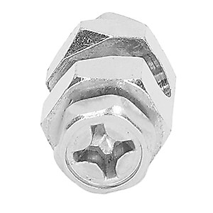 Focket 10PCS Solar Panel Photovoltaic Nut and Solar Earthing Ground Clip Cable Clamp for Bare Wire, Safe On Coupling Earthing Ground Lug Cable Clamp Ground Clamp Fasteners Clip