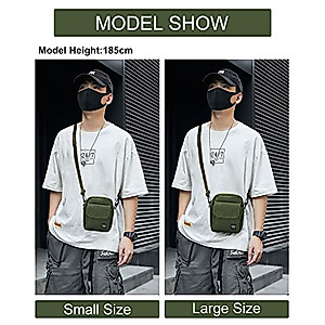 Small Side Shoulder Bag Crossbody Bag For Men Women Mini Messenger Bag Satchel Bag Travel Purse Wallet Passport Holder Bag, Cell Phone Purse Neck Pouch Wallet- Unisex Green Large