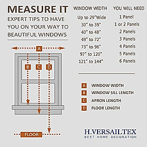 H.VERSAILTEX Home Decorative Privacy Window Treatment Linen Curtains/Natural Linen Blended Sheer Curtains/Panels/Drapes, Nickel Grommets, Natural Color, 96 Inches Long Living Room Curtains