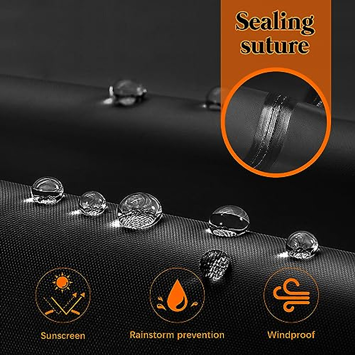 Grill Cover 55 Inch, BBQ Grill Cover for Outdoor Grill 600D Heavy Duty UV Resistant Waterproof, Dust & Rip-Proof Breeze Touch Gas Grill Covers for Outside, BBQ Cover with Storage Bag