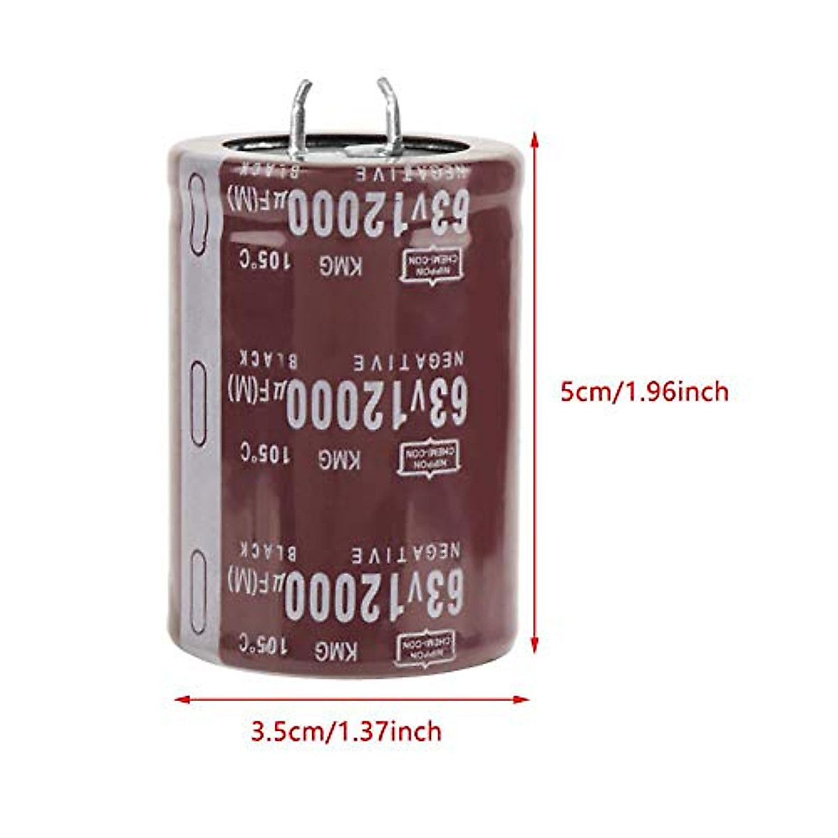 2pcs 12000uf 63V HiFi Electrolytic Capacitors Audio Capacitor Electronic Component for Circuit Control
