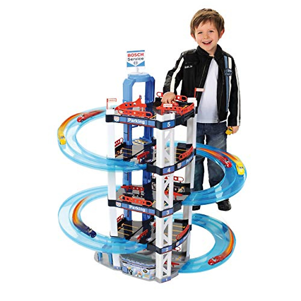 Klein Theo Bosch Car Park 5 Levels Premium Toys for Kids Ages 3 Years & Up, Bosch 5 Level Car Park