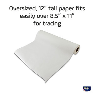 Helix Tracing & Sketching Paper Roll, White, High Transparency, 12 Inches x 50 Yards (37801)