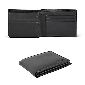 ESTALON Thin Leather Wallet For Men | Minimalist Design | Multiple Card Holder | RFID Blocked (Brown)