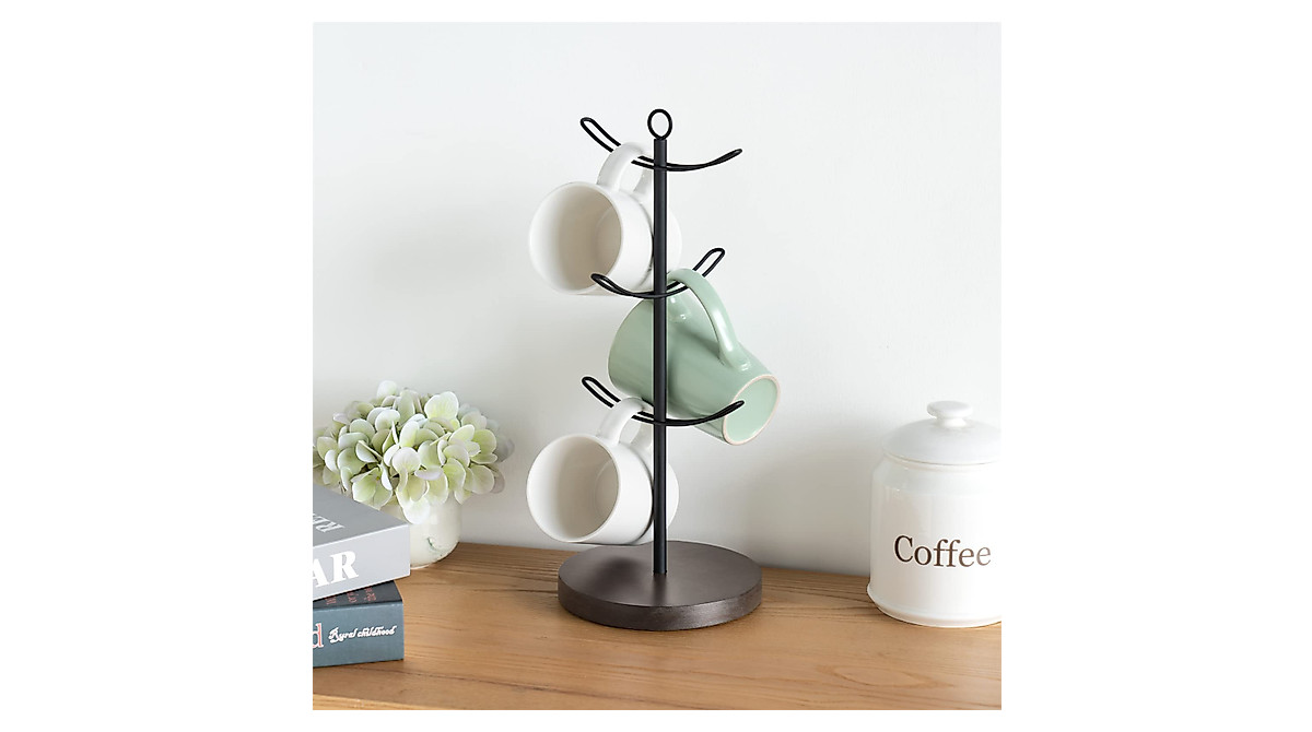 Stylish Mkono Coffee Mug Tree - 6 Hooks for Organizing