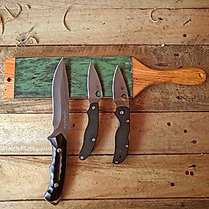 LAVODA Leather Strop Paddle for Knife Sharpening with Polishing Compound 3" by 15" Large Double Sided Stropping Kit -Knife Strop Stropping Block and Stropping Compound for Honing Woodworking
