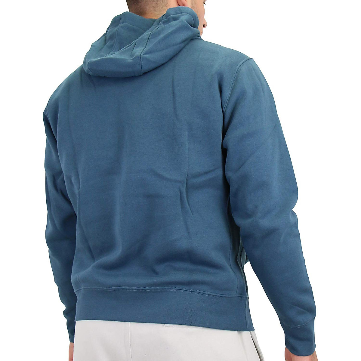 Nike Sportswear Club Fleece, Men's Graphic Pullover Hoodie (Ash Green/White, X-Large)